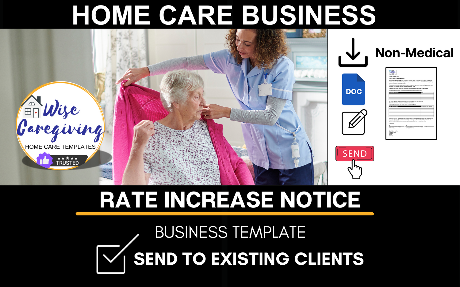 How to Professionally Inform Clients About a Home Care Service Rate In