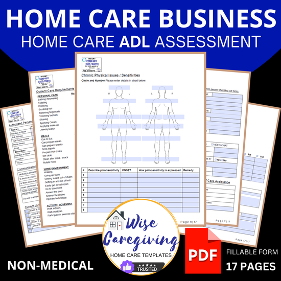 Home Care Assessment Fillable Form Template (NON-MEDICAL)