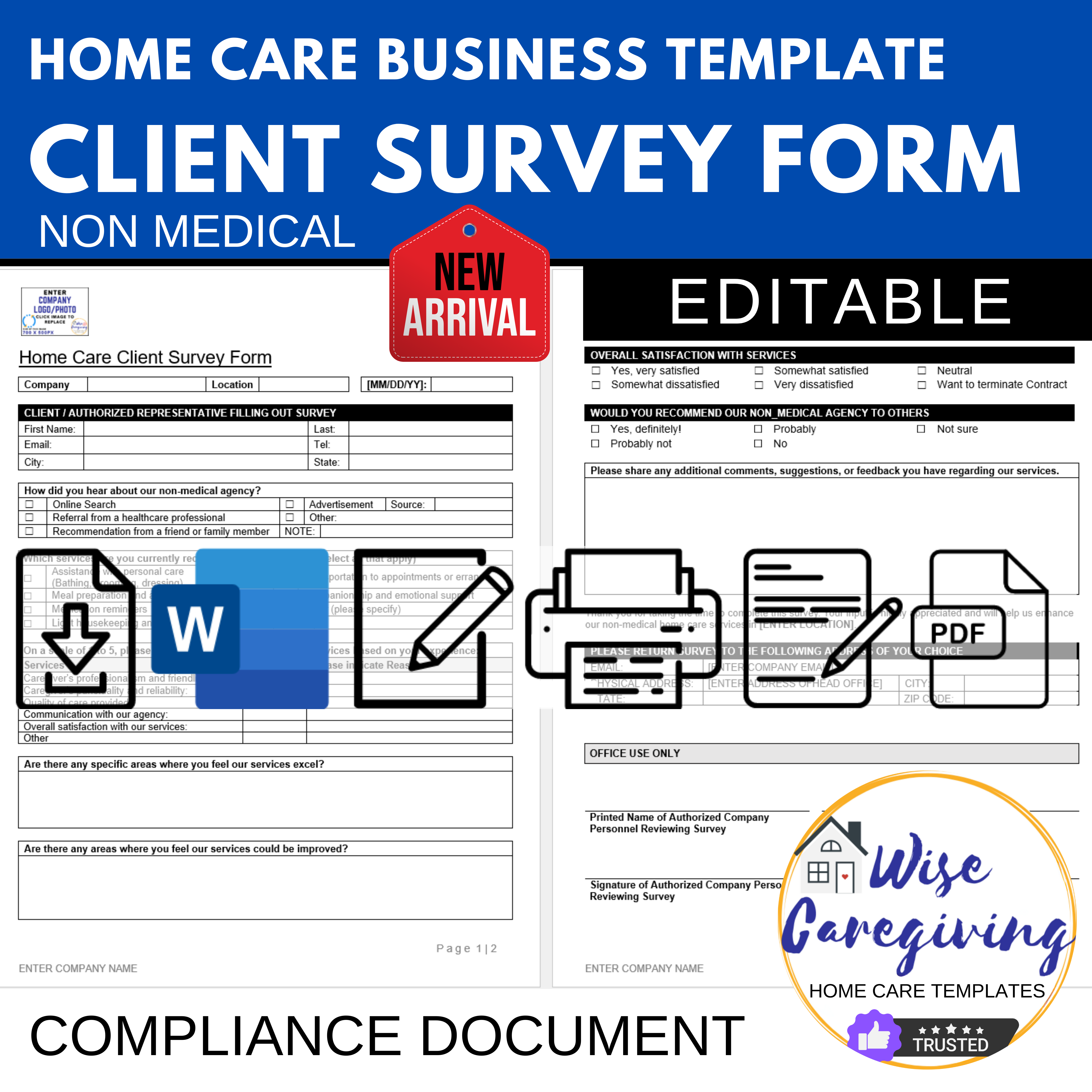 Home Care Client Satisfaction Survey Form Template | Easy Feedback