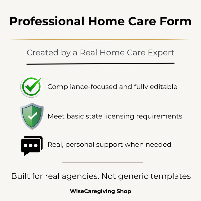 Client Bill of Rights Template for Home Care | Printable