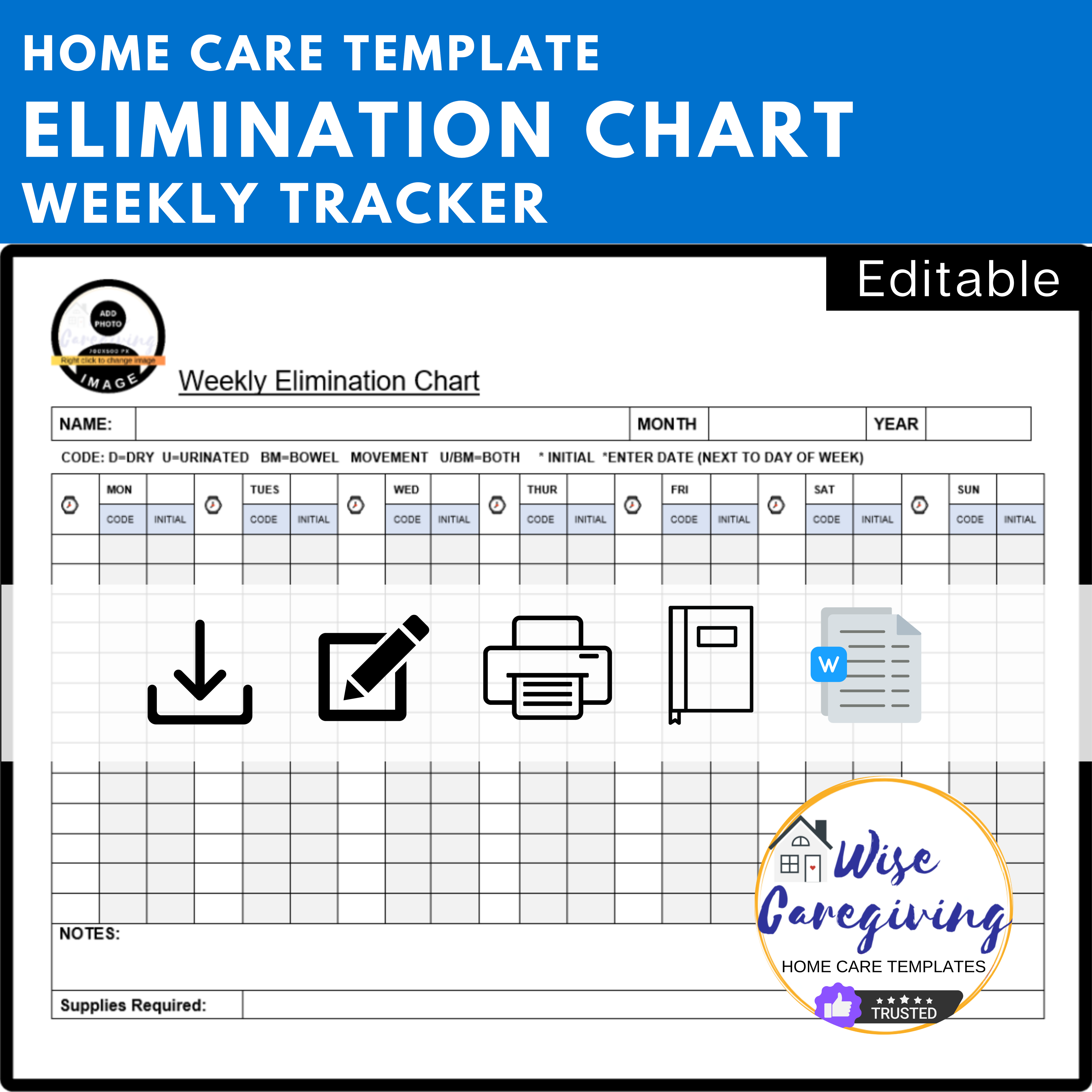 Elimination Chart Template