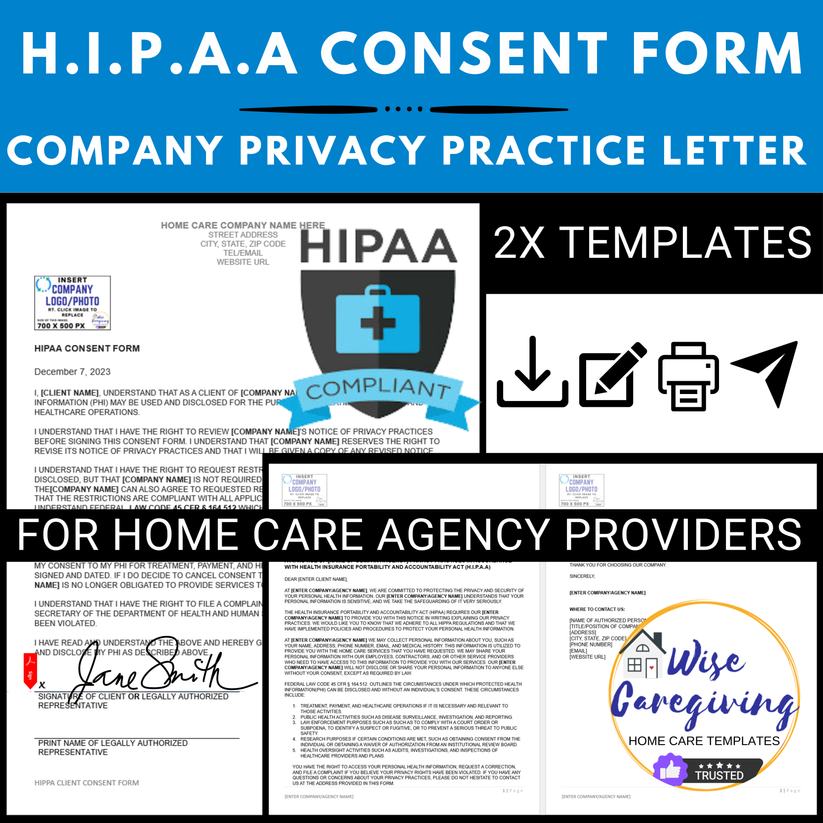 HIPAA Consent Form Template | Notice of Company Privacy Practices
