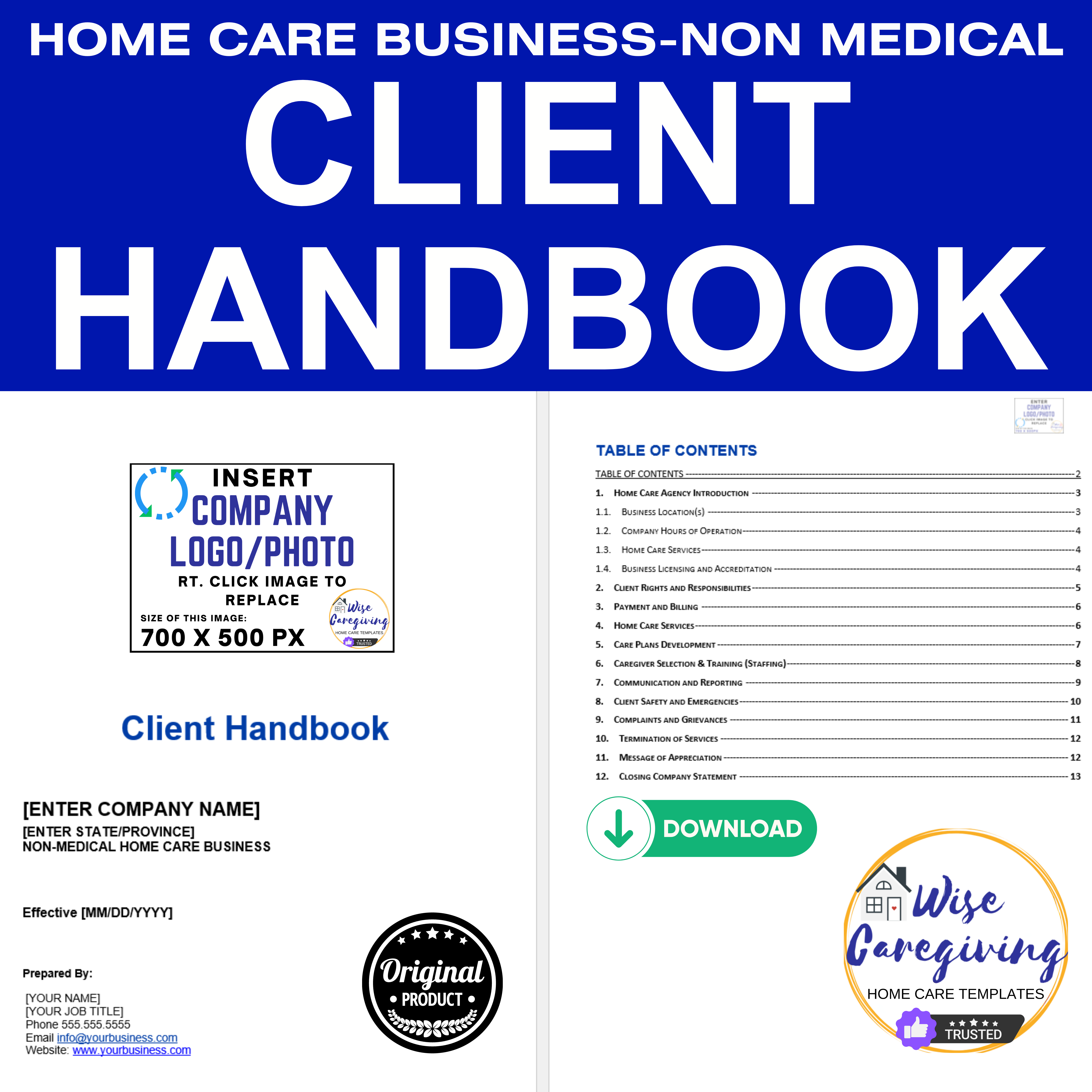 Home Care Client Handbook Template – Wisecaregiving