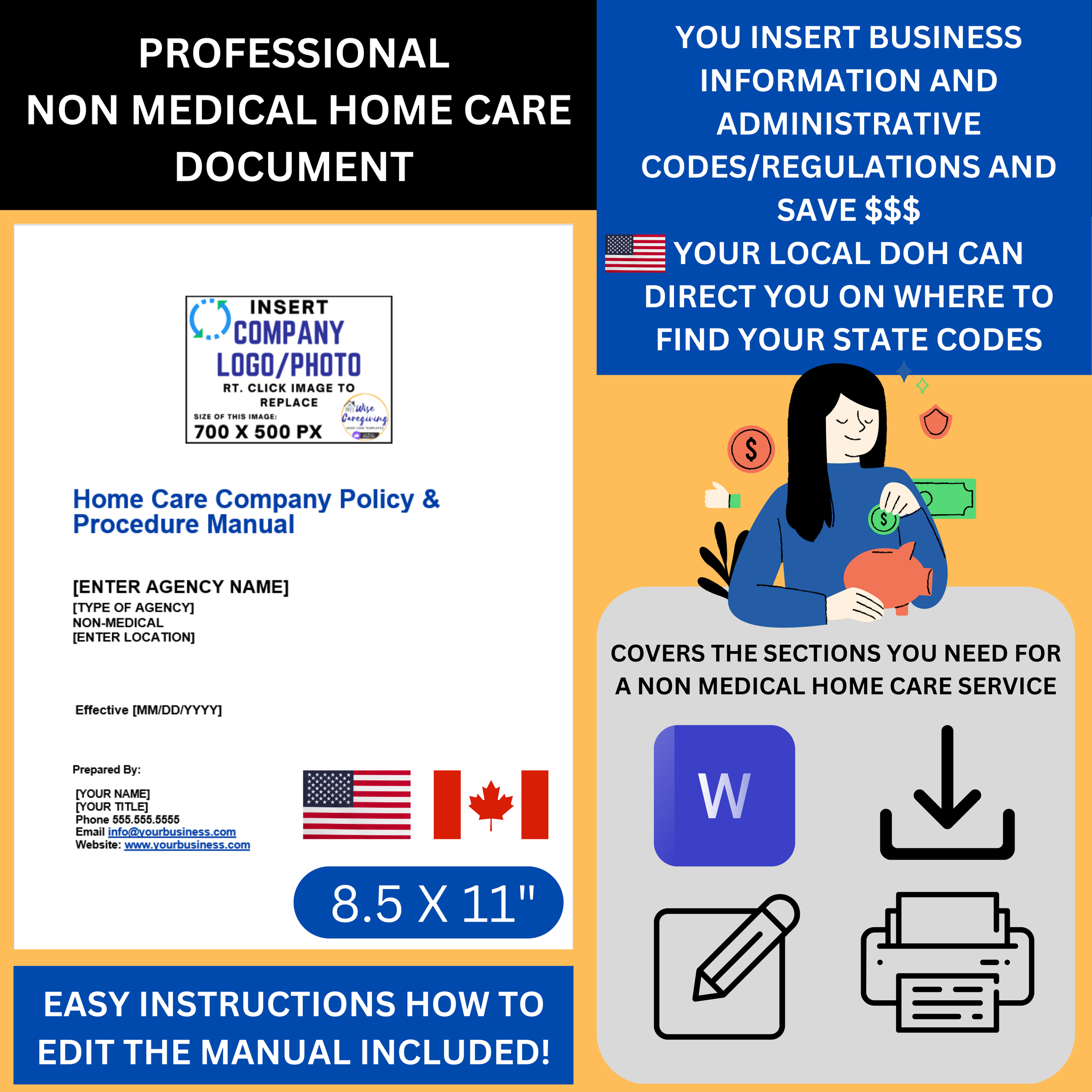 Home Care Policy and Procedure Company Manual Template