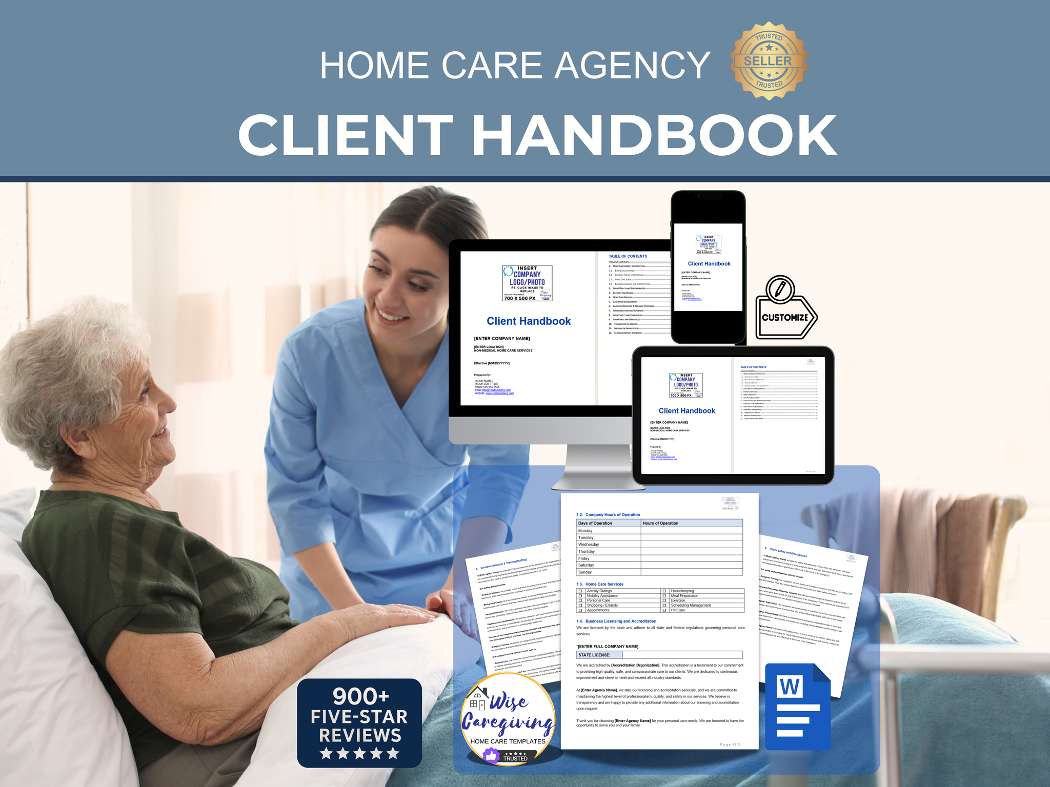 Home Care Client Packet Bundle | Compliant Documents | Client Handbook